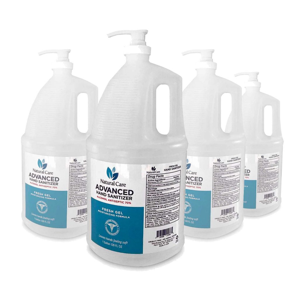 Natural Care 1 Gallon Hand Sanitizer with pump (4 per case) - Cannaobe Labs